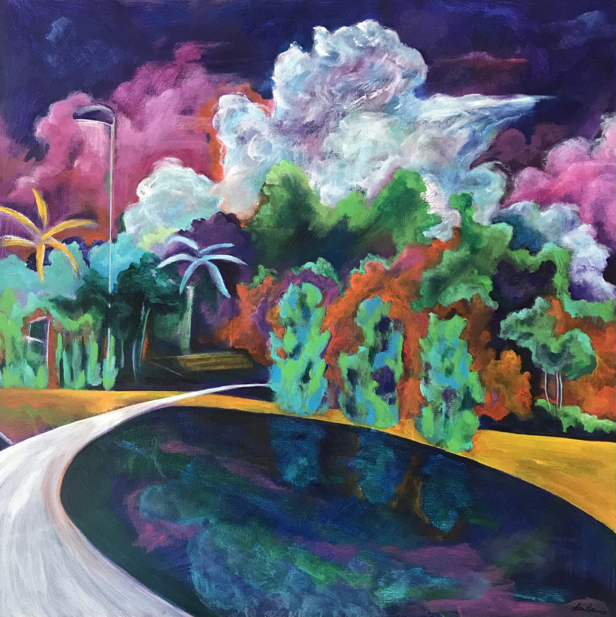 Elizabeth Fontaine-Barr - "Red Light Clouds #5" – Xanadu Gallery