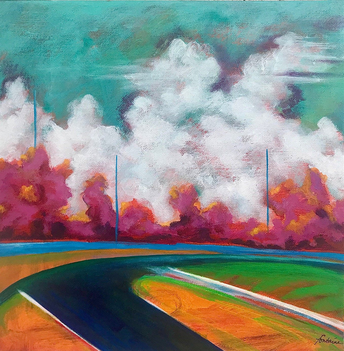 Elizabeth Fontaine-Barr - "Red Light Clouds #1" – Xanadu Gallery