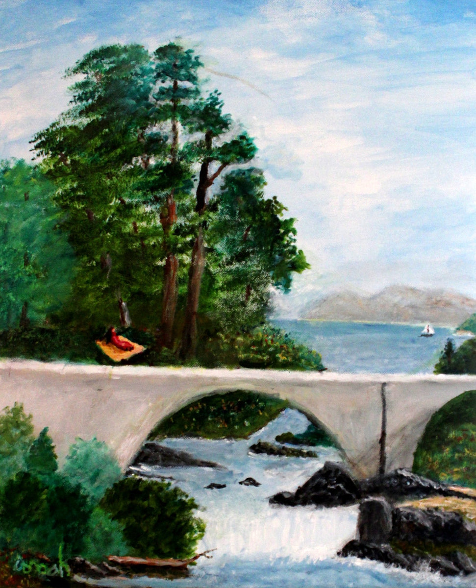 Gregory Dorosh - "Relaxing By The Waterfall" – Xanadu Gallery